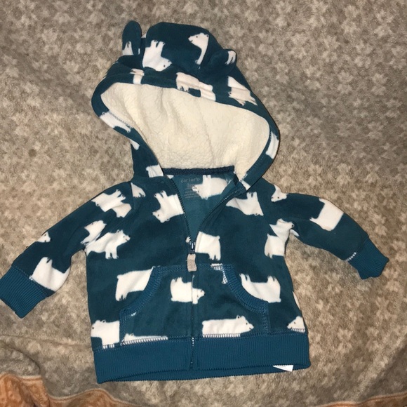 Carter's | Jackets & Coats | Carters 3m Polar Bear Fleece Hooded Jacket ...